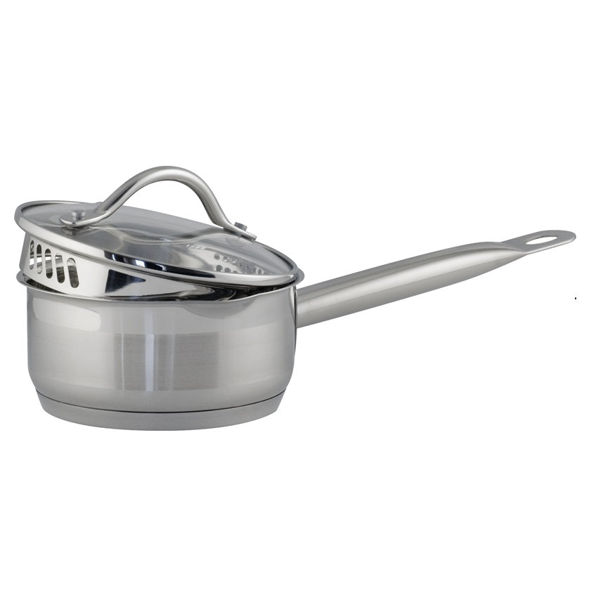 Nordkök 22110 PRO II Kastrull 1L - Rostfritt Stål med Glaslock